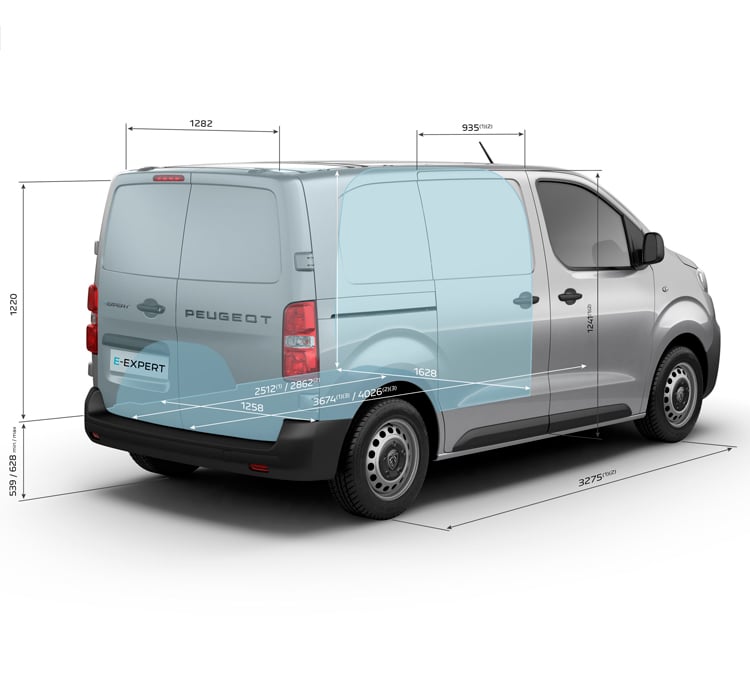 Peugeot Expert Maãÿe Laderaum